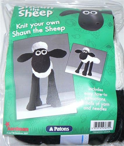 Patons SHAUN the SHEEP Knitting Kit - Pattern Yarn & Needles