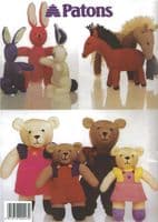 Patons TOYS Knit & Crochet pattern book 376 Teddy Bear