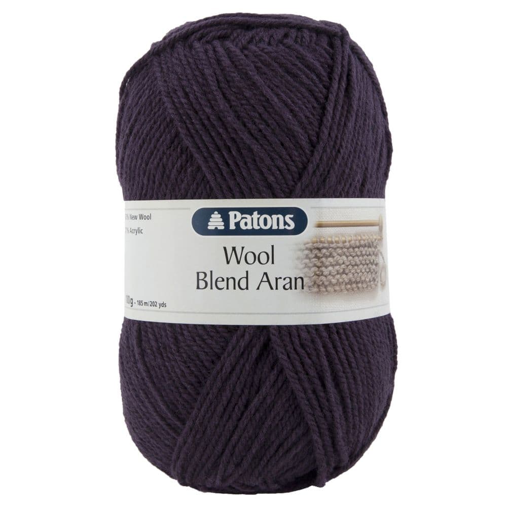 Patons Wool Blend Aran Yarn 149 Purple
