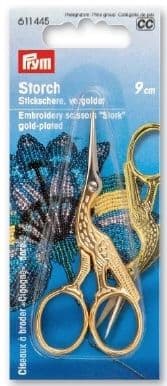 Prym Embroidery Scissors STORK Gold-Plated
