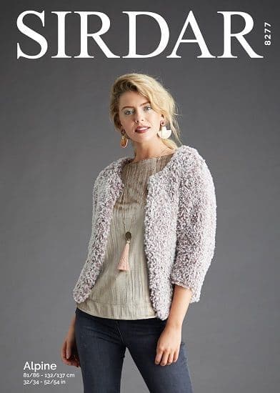 Sirdar Alpine Cropped Cardigan Knitting Pattern 8277