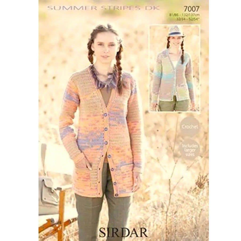 Sirdar DK Cardigan 7007 Crochet Pattern REDUCED