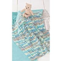 Sirdar Snuggly Baby Crofter DK 4451 Blankets Crochet Pattern