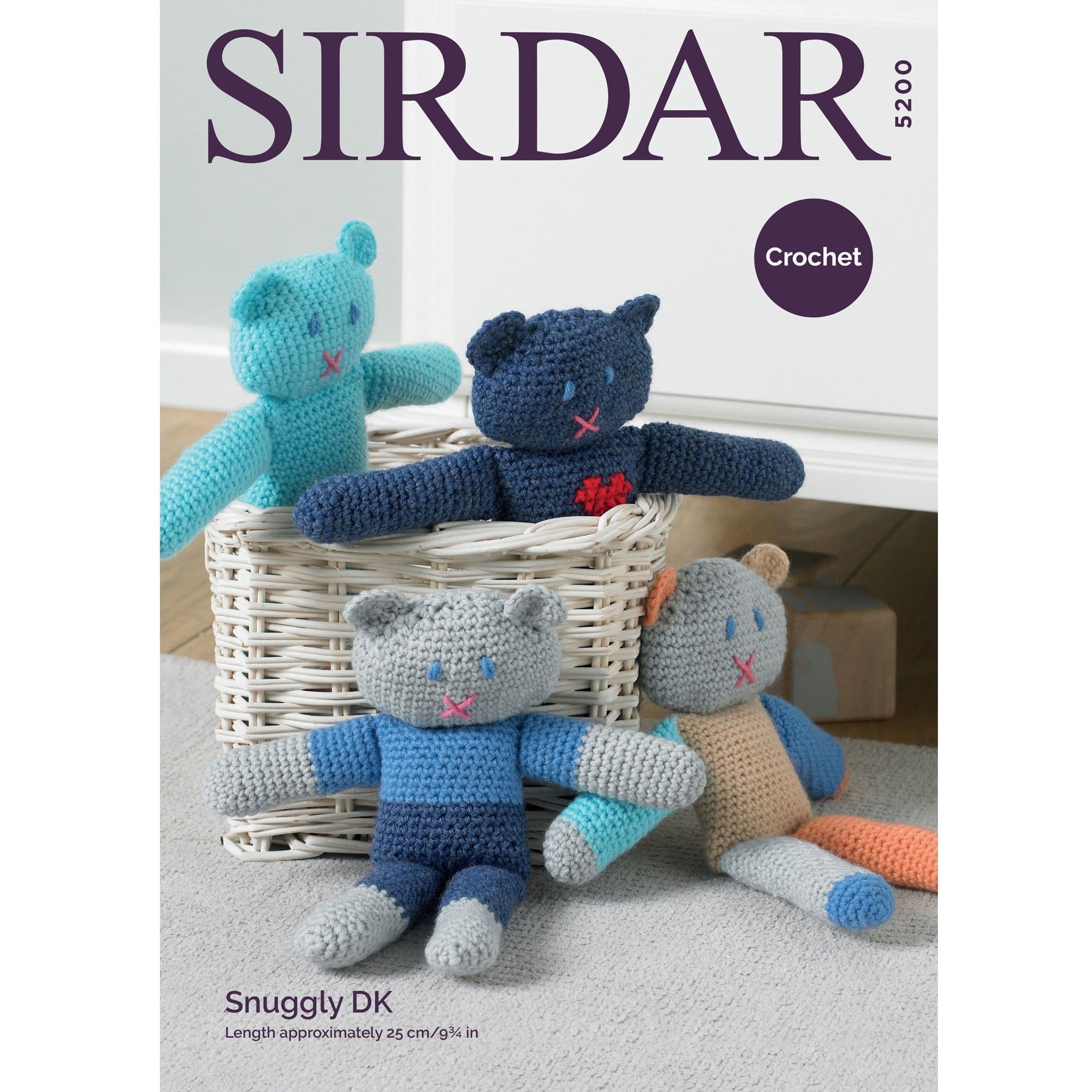 Sirdar Snuggly DK 5200 Teddies Bear Toy Crochet Pattern