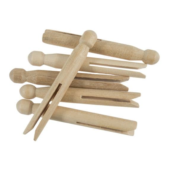 Wooden DOLLY Pegs NATURAL