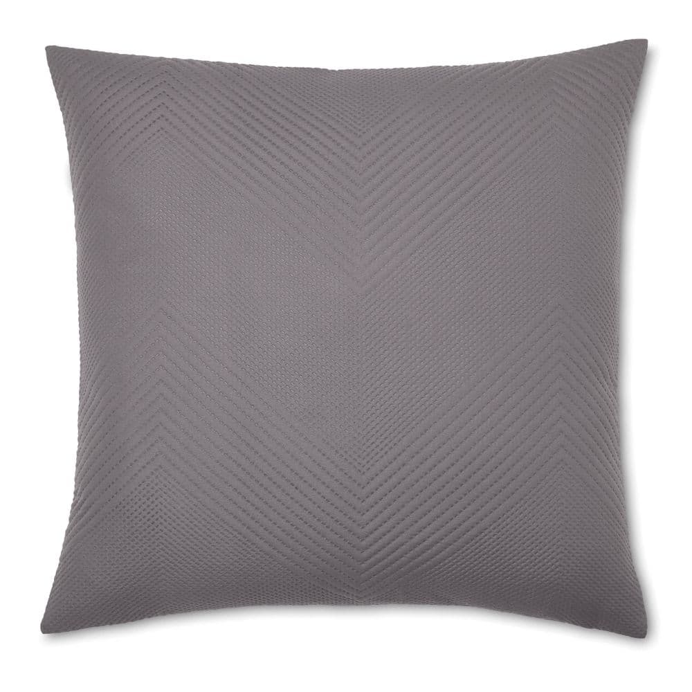 Catherine Lansfield Pinsonic Chevron Charcoal Filled Cushion