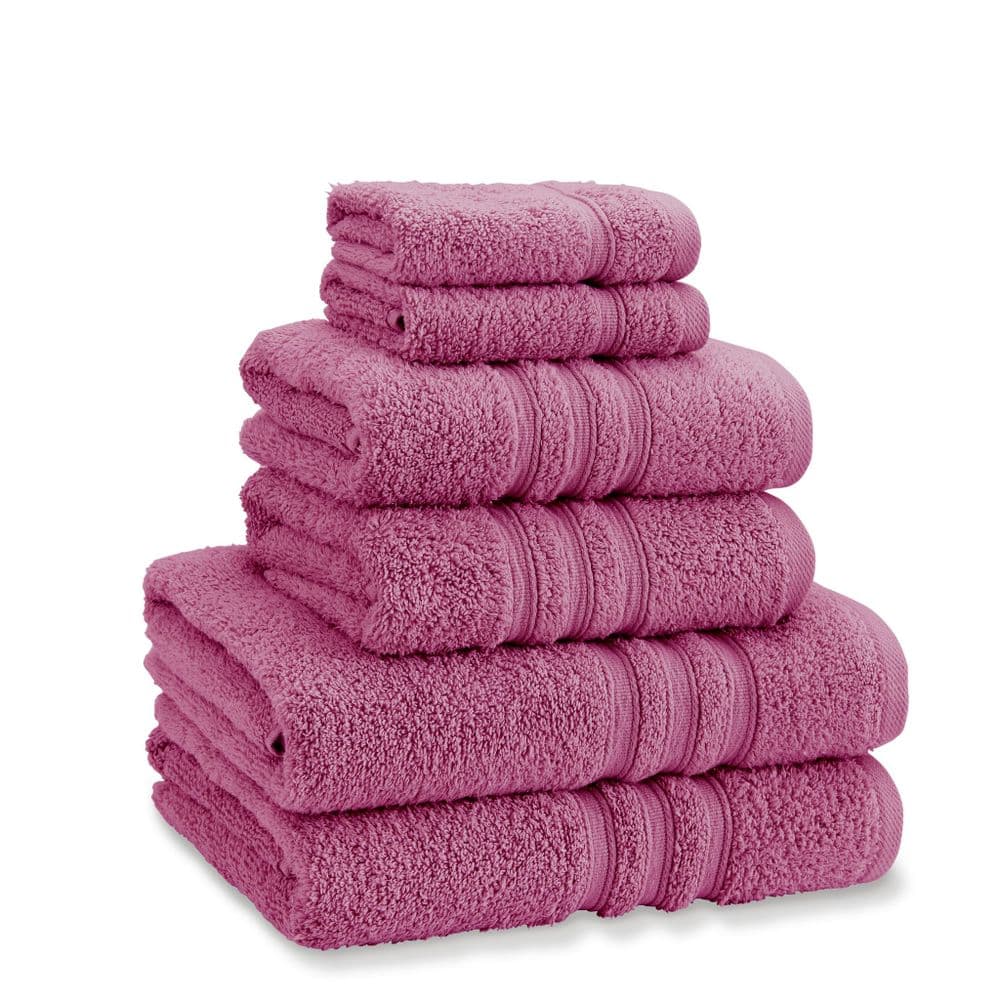 Catherine Lansfield Zero Twist Raspberry Bath Towels