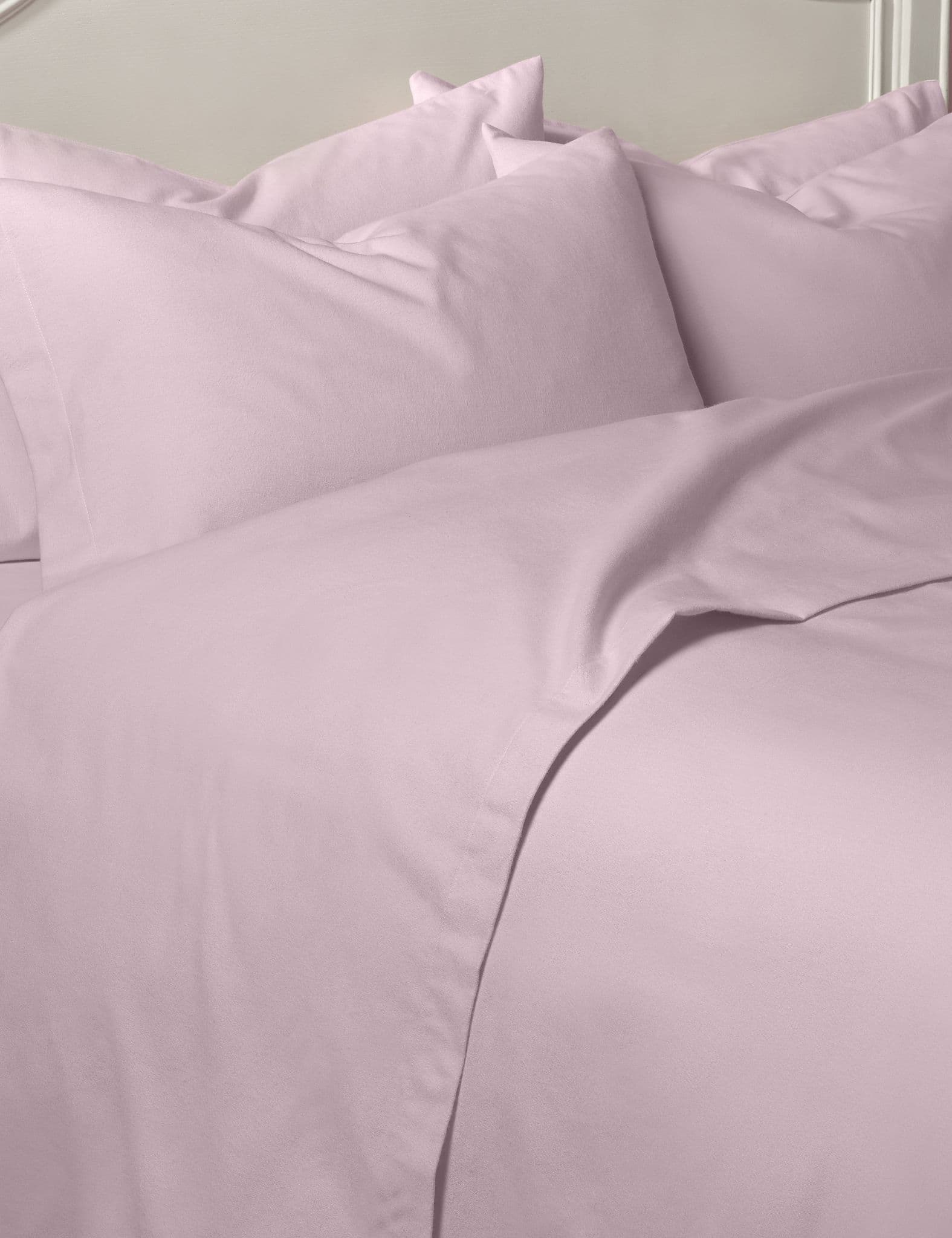 Design Port Brushed Cotton Pink Fitted Sheet