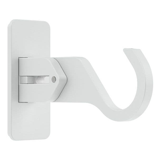 Hallis Arc 25mm Extendable End Curtain Pole Bracket - China White