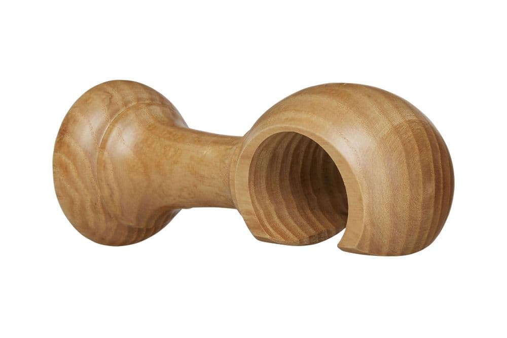 Hallis Eden 45mm Wooden Curtain Pole Clasp Bracket - Natural Ash