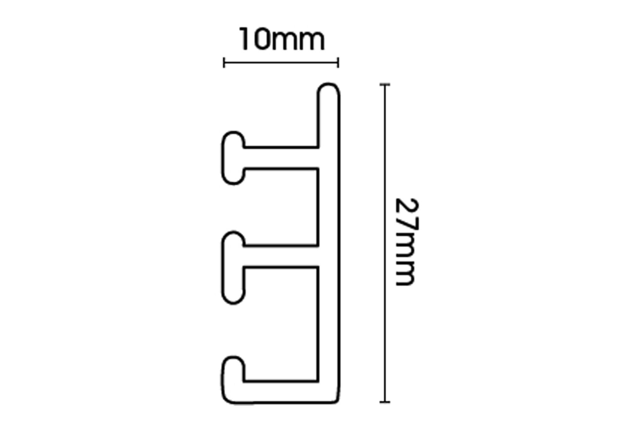 Hallis Superglide Corded Metal Curtain Track - Silver