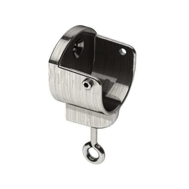 Integra Elements 35mm Metal Curtain Pole Recess Bracket - Satin Steel