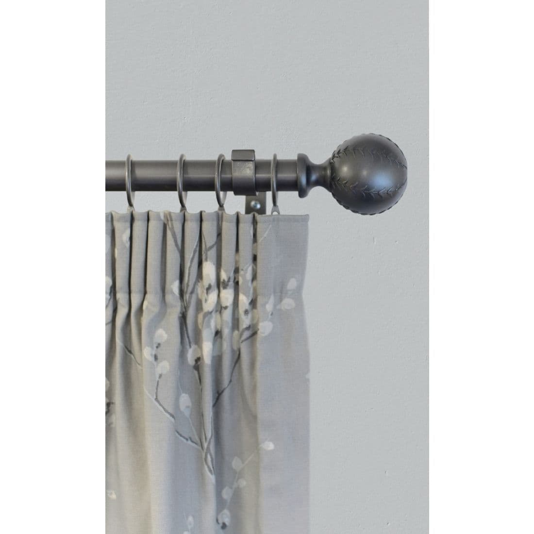 Laura Ashley Swirl 28mm Metal Curtain Pole - Grey