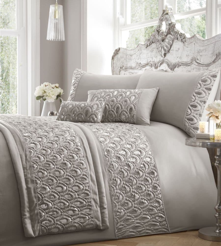 Portfolio Home Ritz Silver Duvet Cover Set