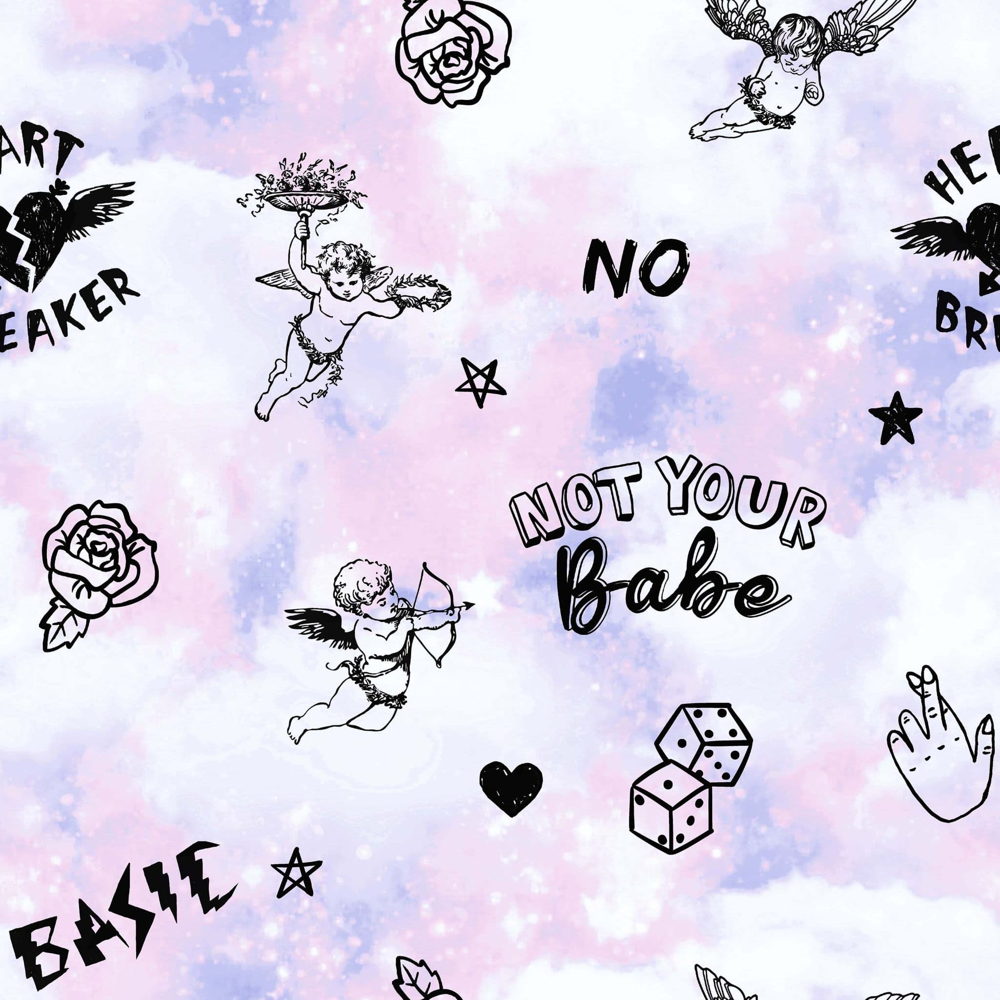 Sassy B Not Your Cherub Pastel Wallpaper