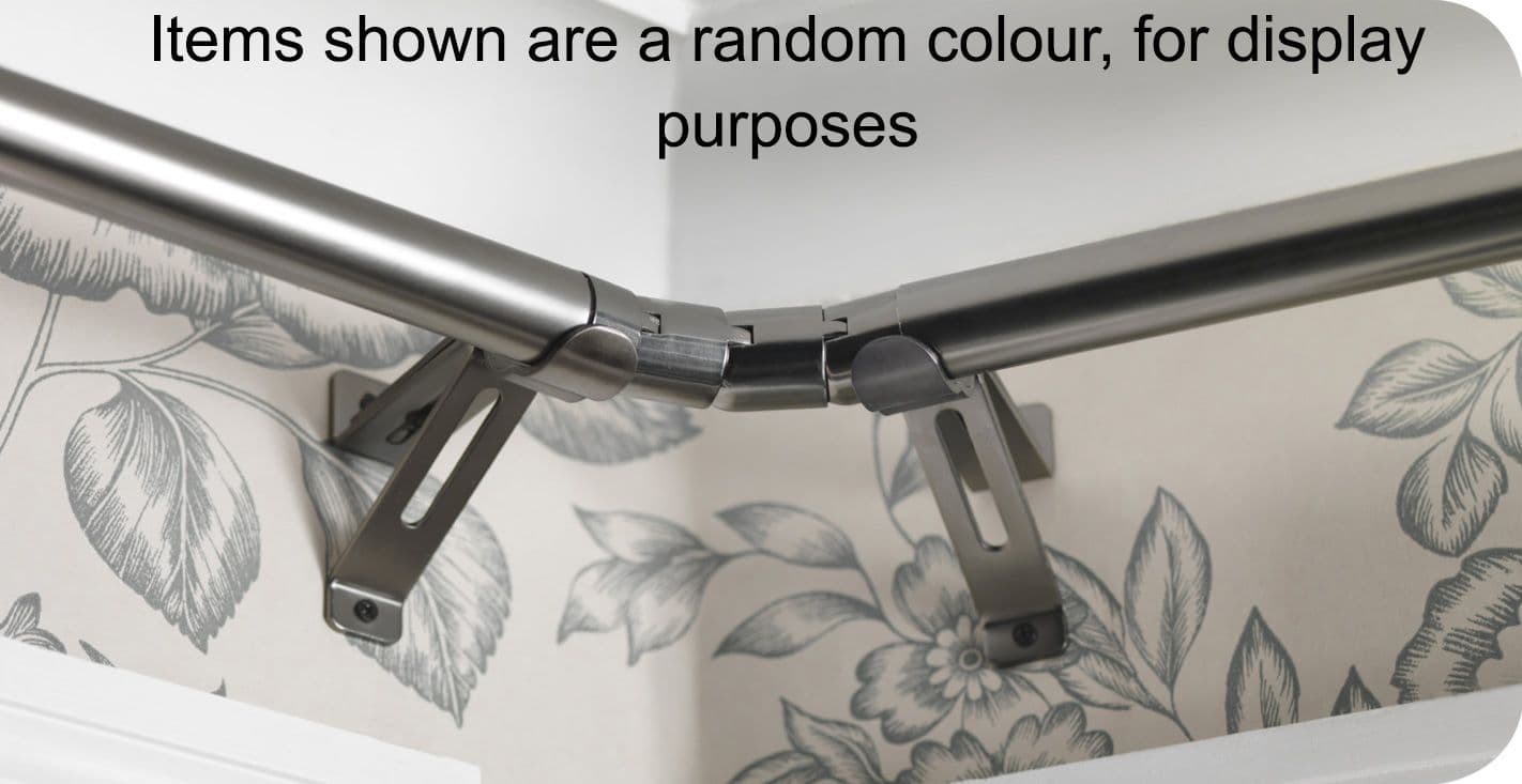 Swish Design Studio Mondiale 28mm 3-Sided Bay Window Curtain Pole Set ...