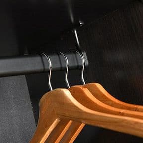 Black Oval Wardrobe Hanging Rail