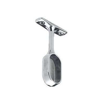Chrome Stop End Support for Oval Hanging Rail