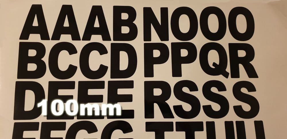 100mm Letters pack 53 letters