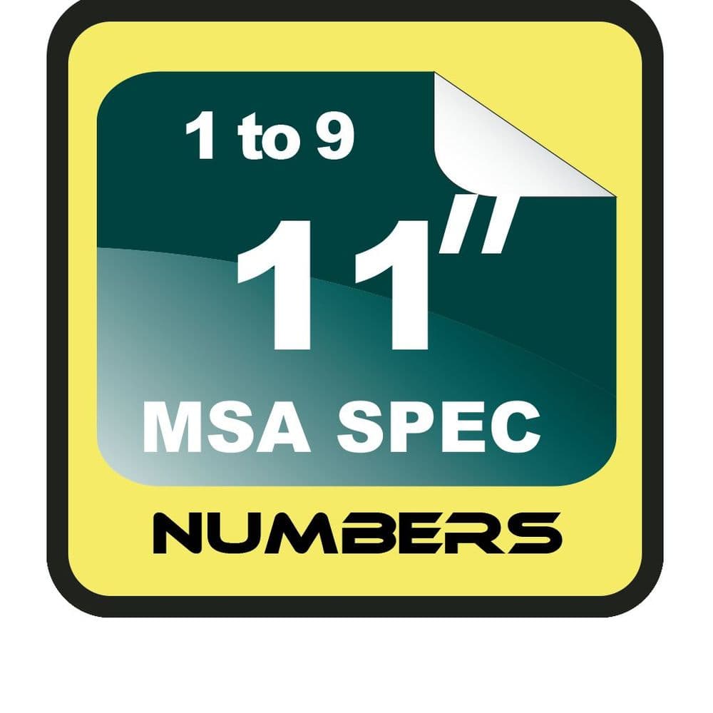 11" Race Numbers MSA SPEC