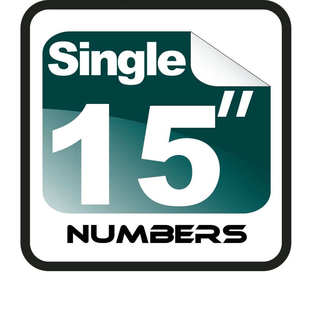 15" Race Numbers 1 to 10