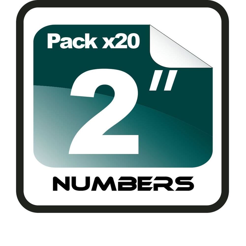2" Race Numbers - 20 pack