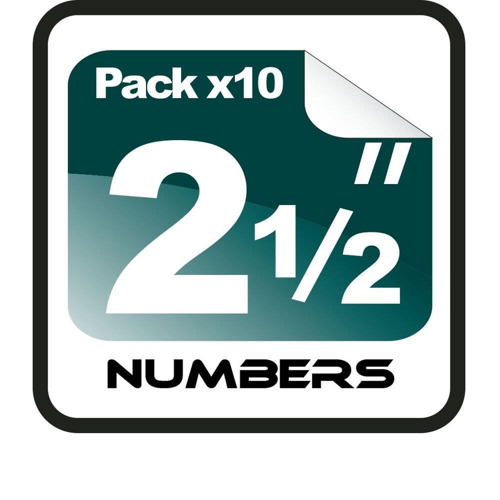 2 5" Race Numbers - 10 pack