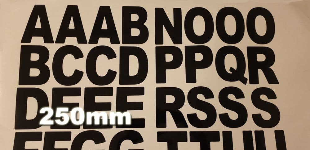 250mm Letters pack 53 letters