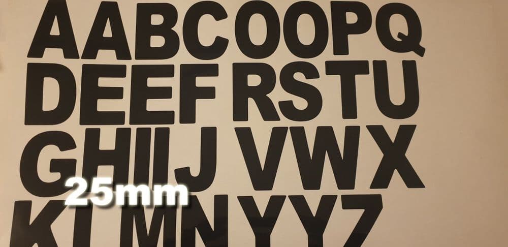 25mm Letters pack 31 letters