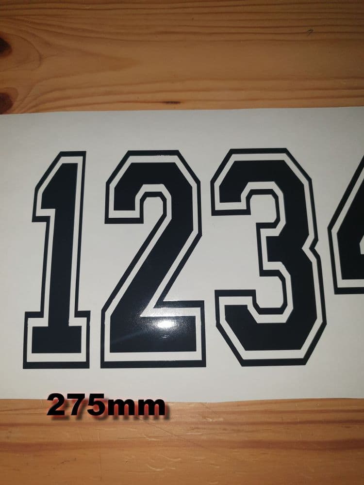 275mm Race Number with Outline