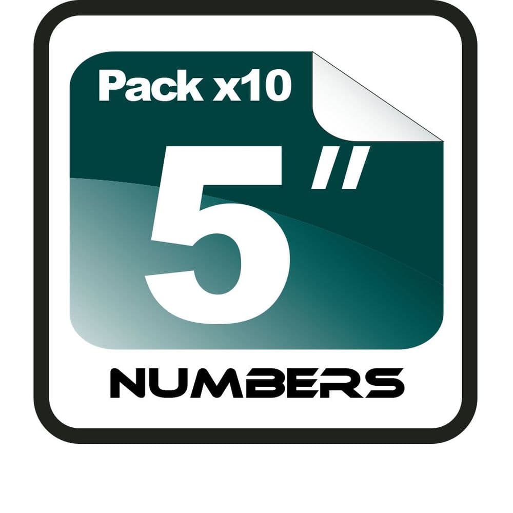 5" Race Numbers - 10 pack
