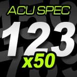 5" Race Numbers ACU SPEC - 50 pack