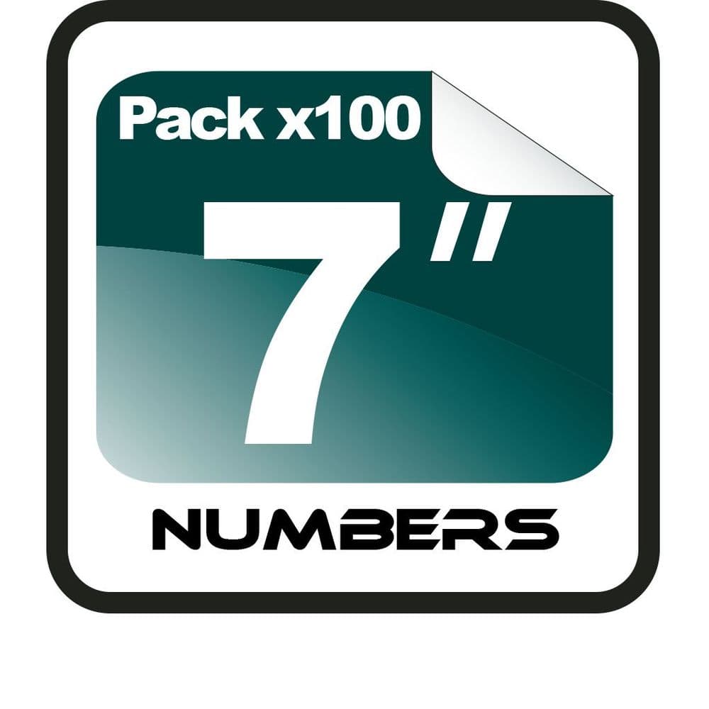 7" Race Numbers - 100 pack
