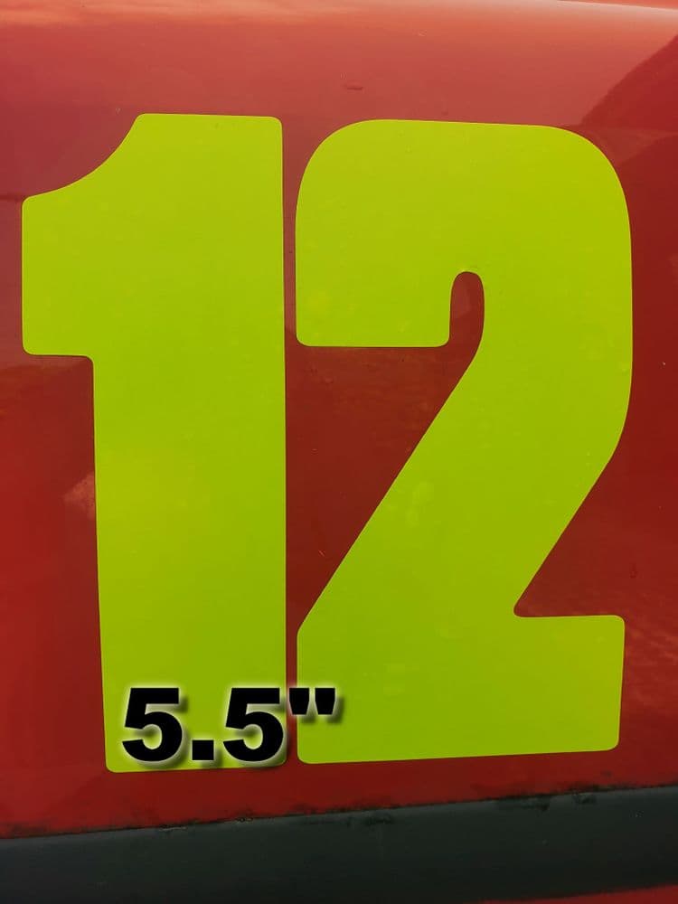 Fluorescent 5 5& x22; Race Numbers & x28;1 to 10& x29;