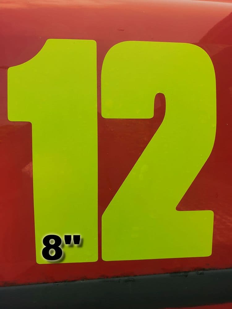 Fluorescent 8& x22; Race Numbers & x28;1 to 10& x29;