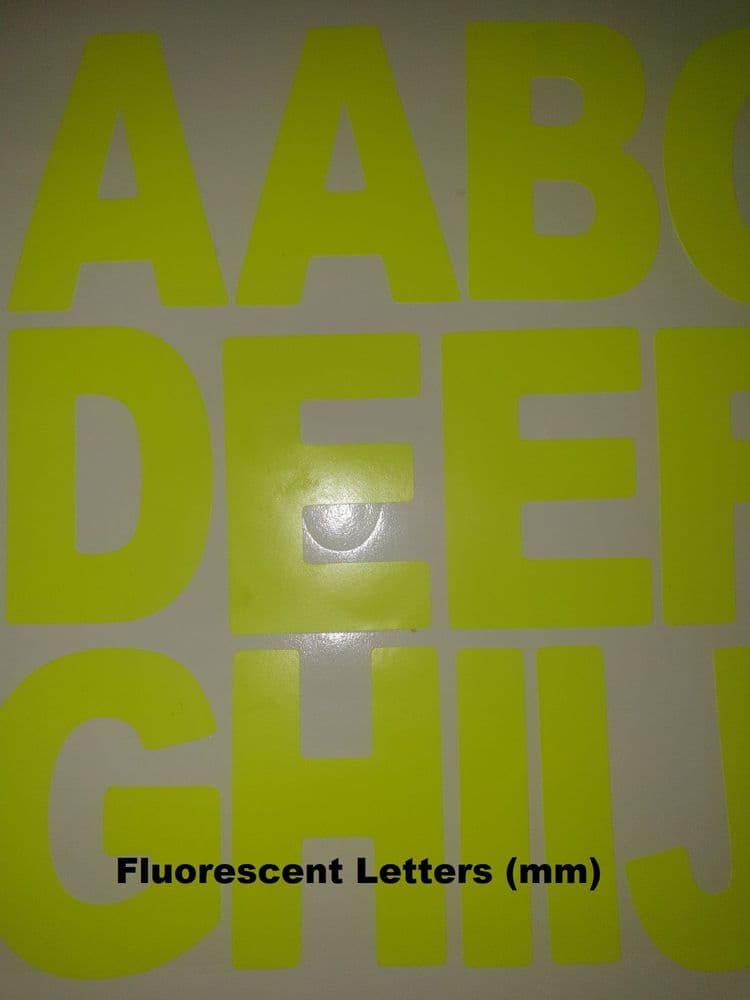 Fluorescent Letter MM Custom Size single