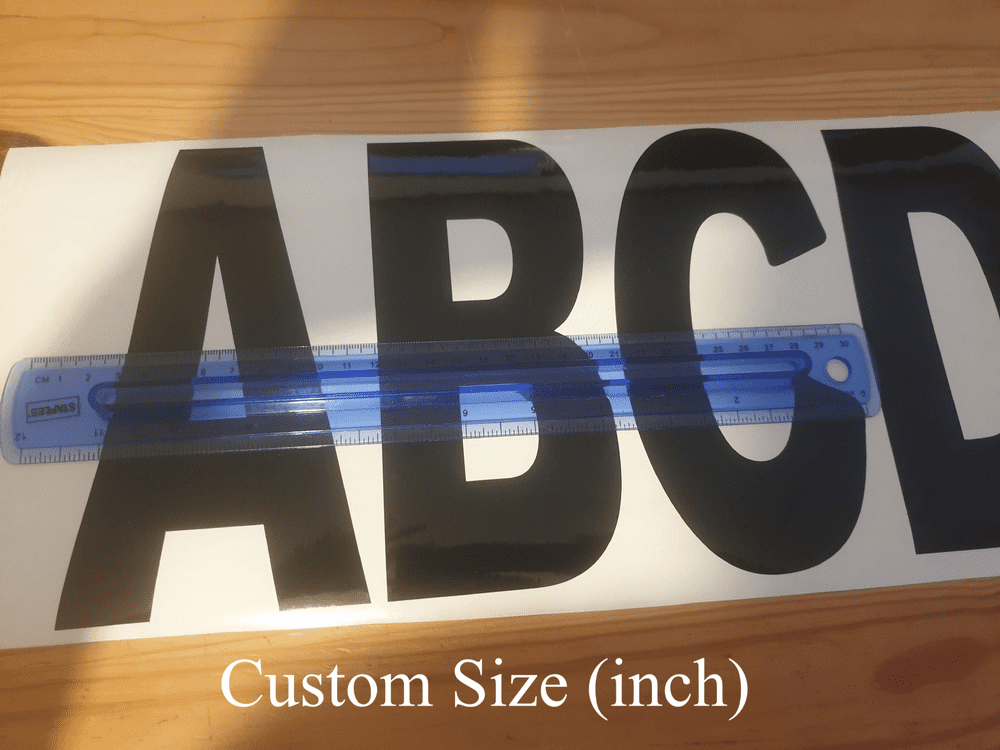 Letter inch Custom Size single