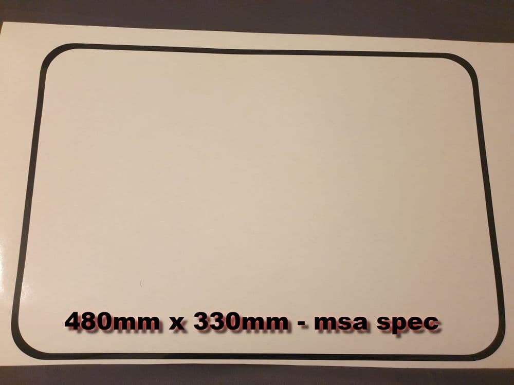 RECTANGLE BORDER outer rectangle 480mm x 330mm MSA SPEC STICKER ...