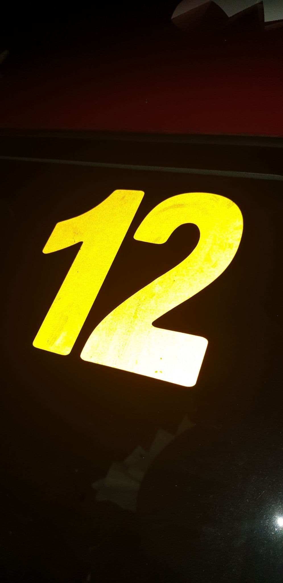 Reflective 200mm Race Numbers 1 to 10