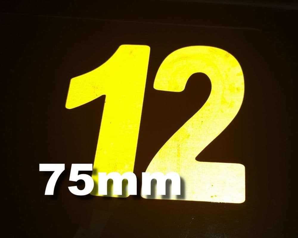 Reflective 75mm Race Numbers 1 To 10 reflective-75mm-race-numbers-1-to-10