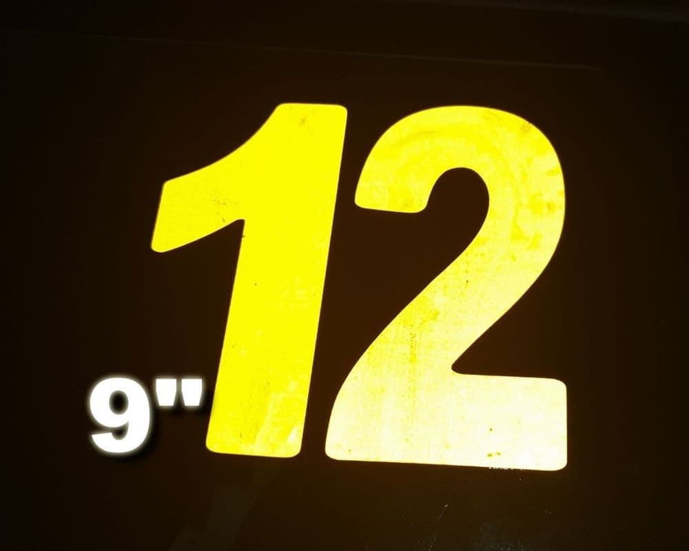 Reflective 9" Race Numbers 1 to 10