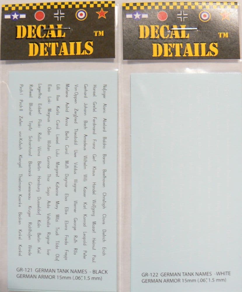 GR-122 German tank names in white