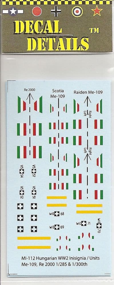 MI-112 WW2 Hungarian Insignia Me-109 Re-2000