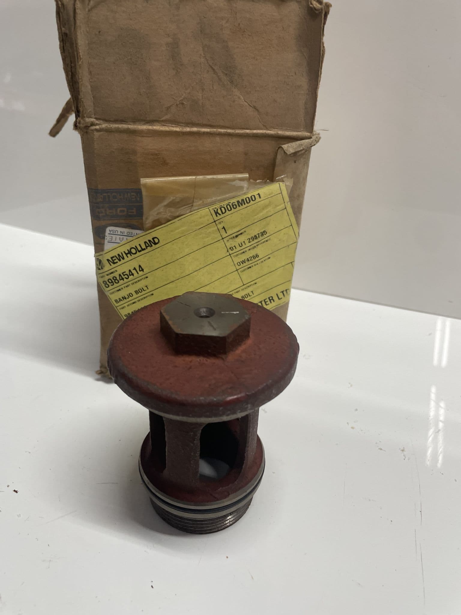 HYDRAULIC SUCTION BANJO BOLT NEW HOLLAND "70 & FIAT SERIES