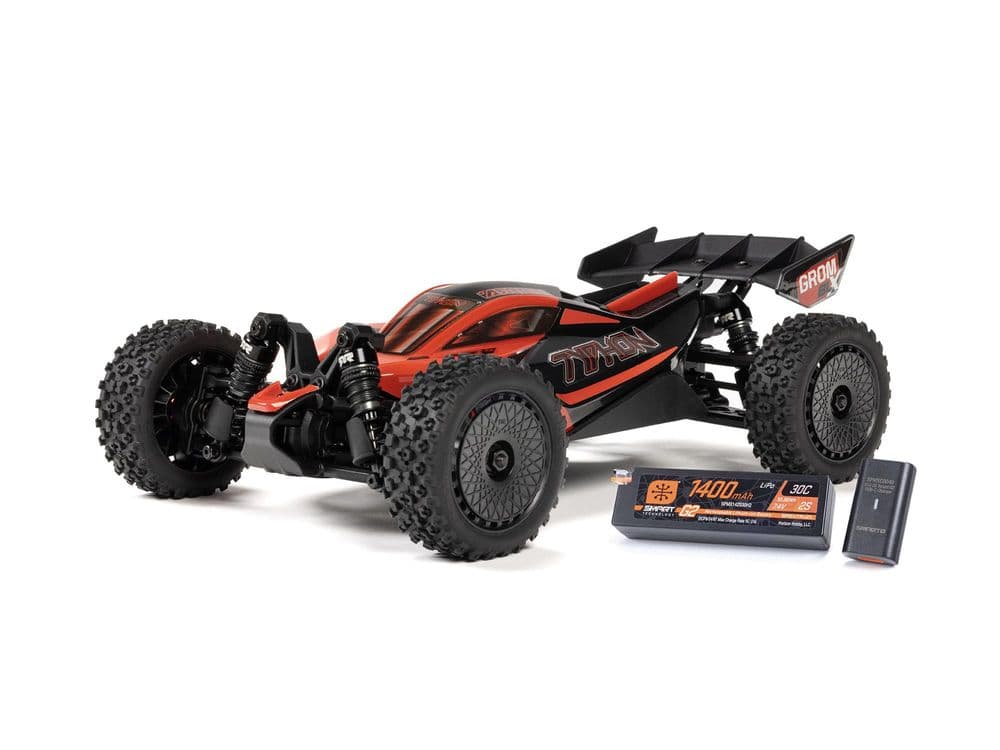 1/14 TYPHON GROM 223S BLX 4X4 with Batt/Charger Red C-ARA2306ST1