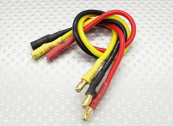 2 0 mm Male/Female Bullet Brushless Motor Extension Lead 200mm