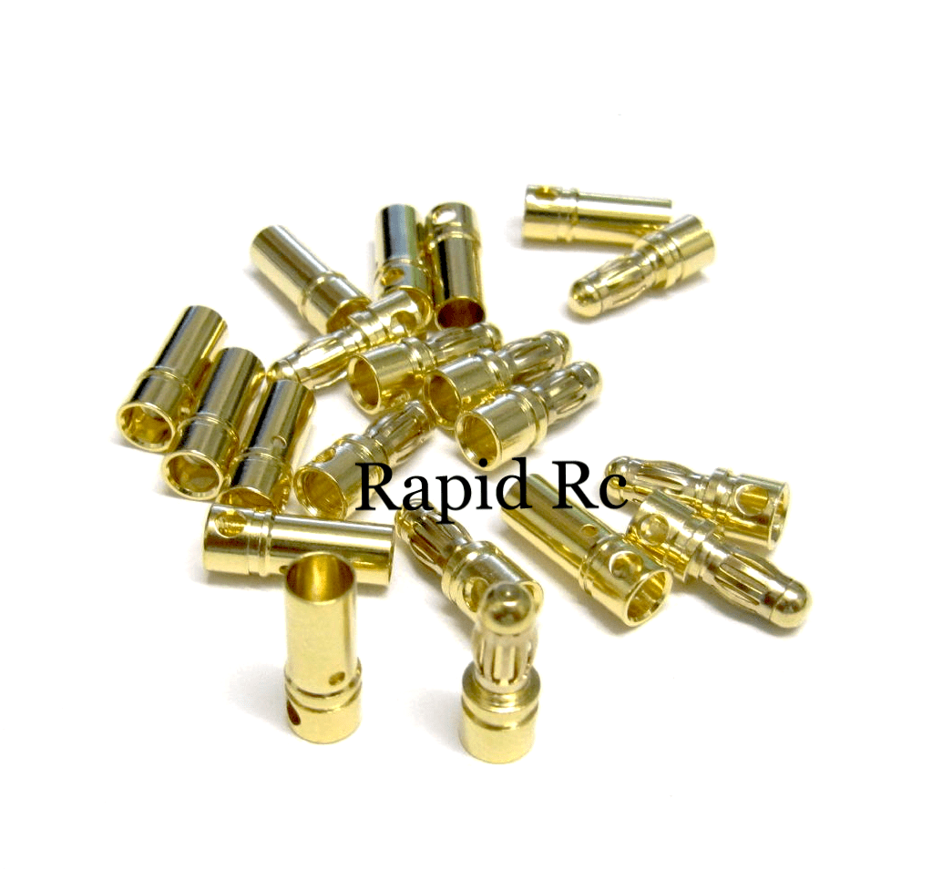 3 5mm Gold Connectors 10 PAIRS 20PC
