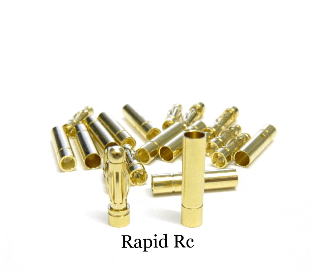 3mm Gold Connectors 10 PAIRS 20PC