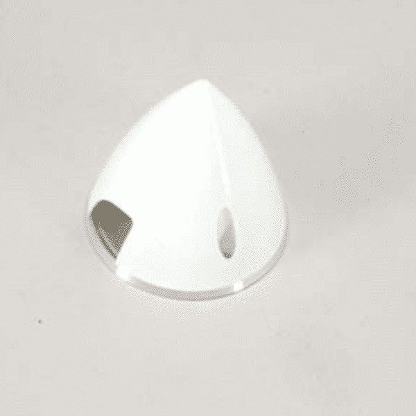 57mm White Spinner with Aluminium Back plate IRVSPIN57W