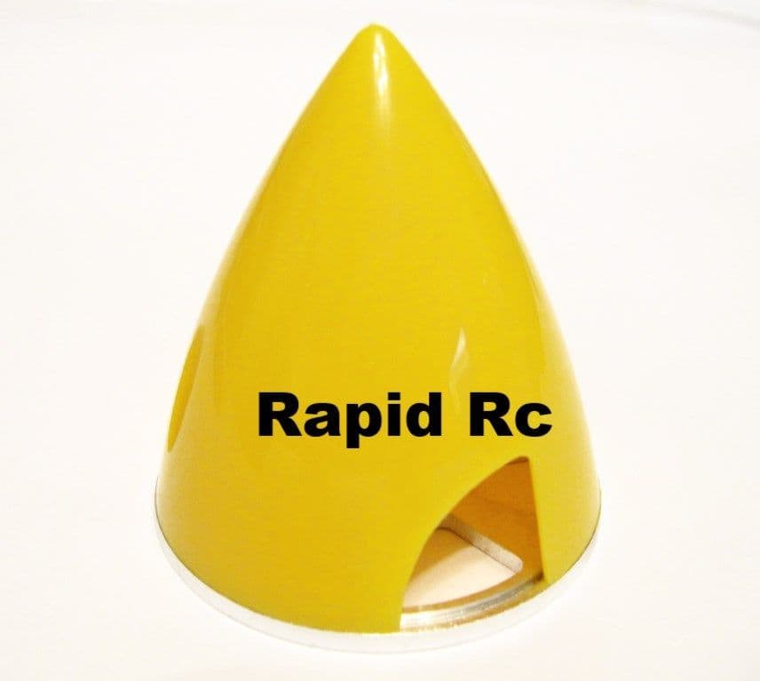 70mm Yellow Spinner with Aluminium Back plate